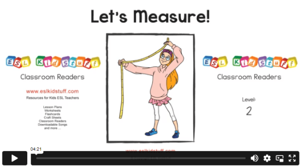 Let's measure reader for ESL kids | ESL KidStuff