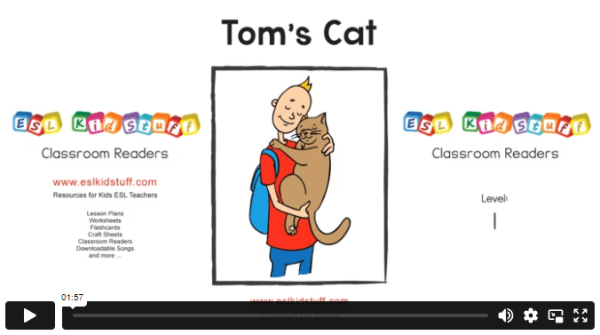 Tom's cat reader for ESL kids | ESL KidStuff