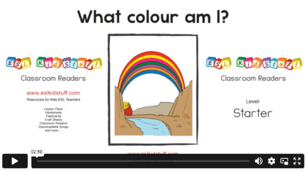 What color am I? reader for ESL kids | ESL KidStuff
