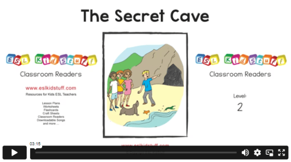 The secret cave reader for ESL kids | ESL KidStuff