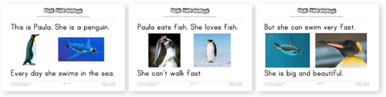 "Paula the penguin" reading text for ESL kids | ESL KidStuff